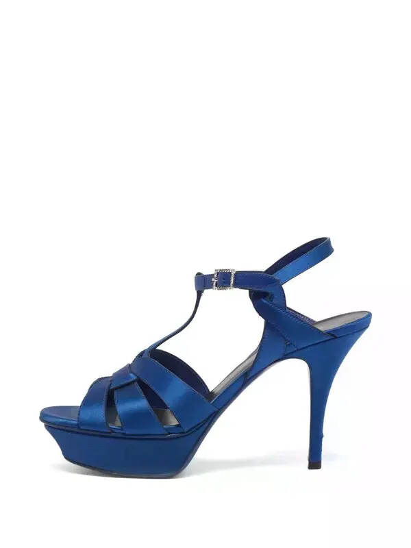 Saint Laurent Tribute Platform Sandals - Blue