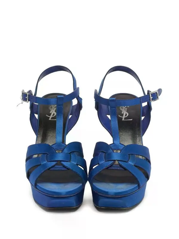 Saint Laurent Tribute Platform Sandals - Blue