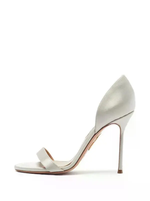 AQUAZZURA Uptown Satin Stiletto Sandals