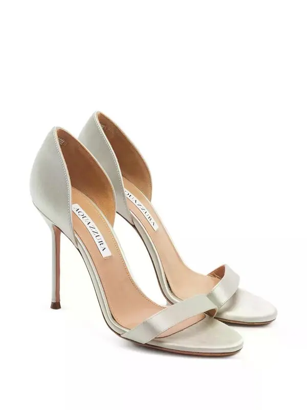 AQUAZZURA Uptown Satin Stiletto Sandals