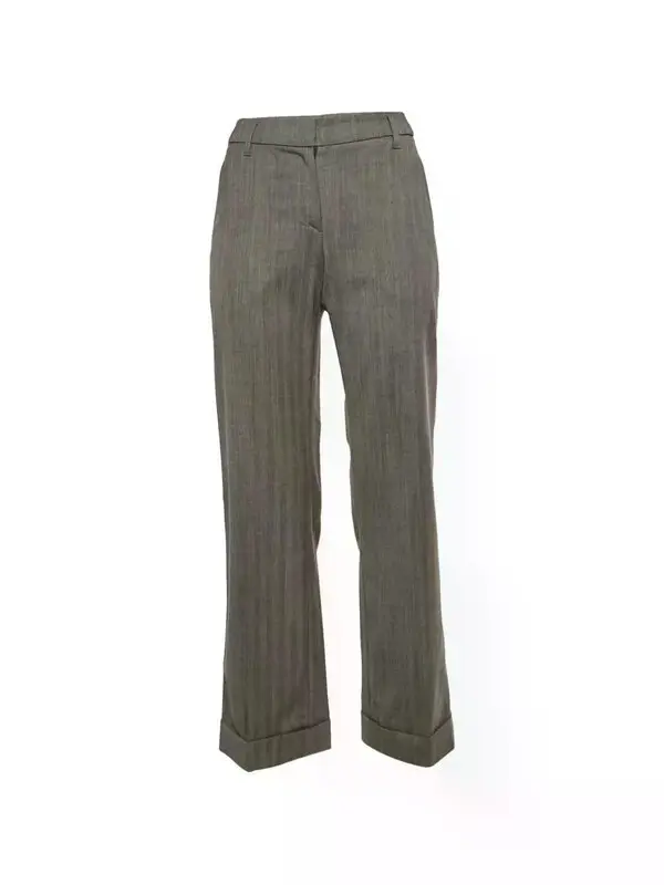 Brunello Cucinelli Herringbone Turn-up Trousers
