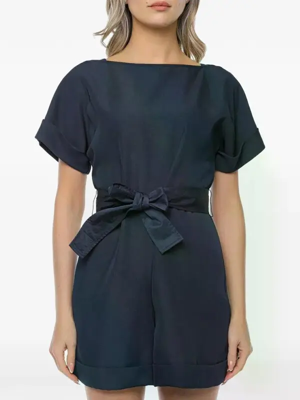 Armani Exchange Belted Playsuit - Blue