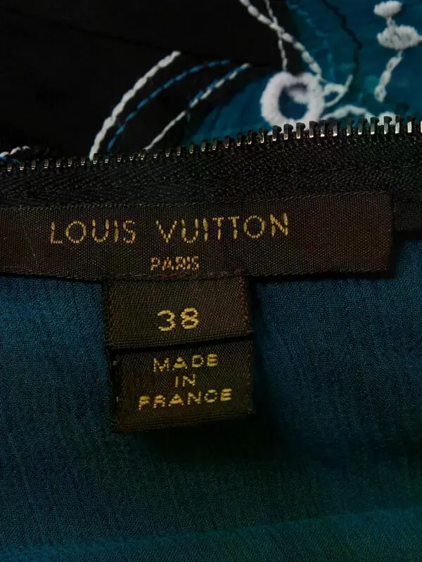 LOUIS VUITTON Embroidered Jersey Midi Dress