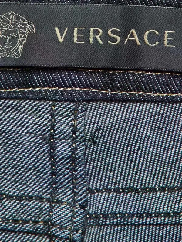 Versace Studded Slim-fit Jeans