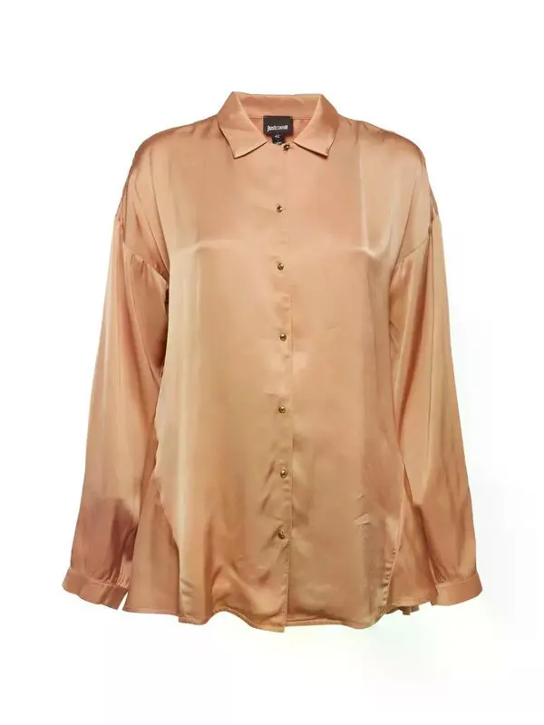 Just Cavalli Beige Button-front Shirt