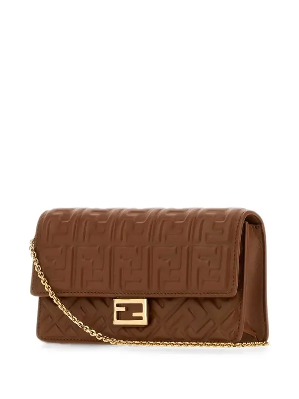Fendi Baguette Leather Wallet On Chain
