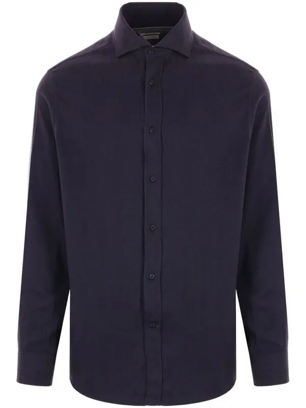 Brunello Cucinelli Cotton Blend Shirt - Blue