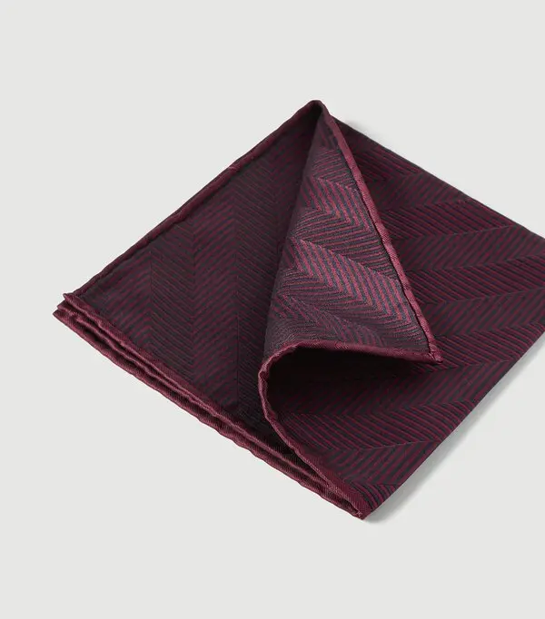 Brunello Cucinelli Silk Stripe Pocket Square