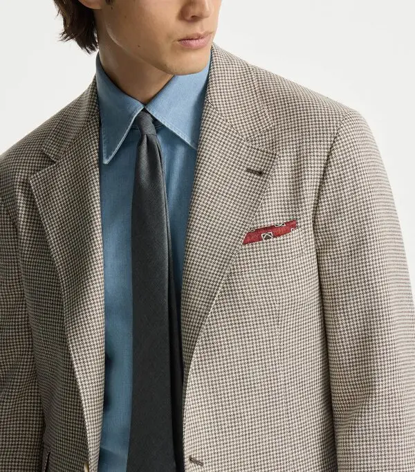 Brunello Cucinelli Silk Geometric Square Scarf