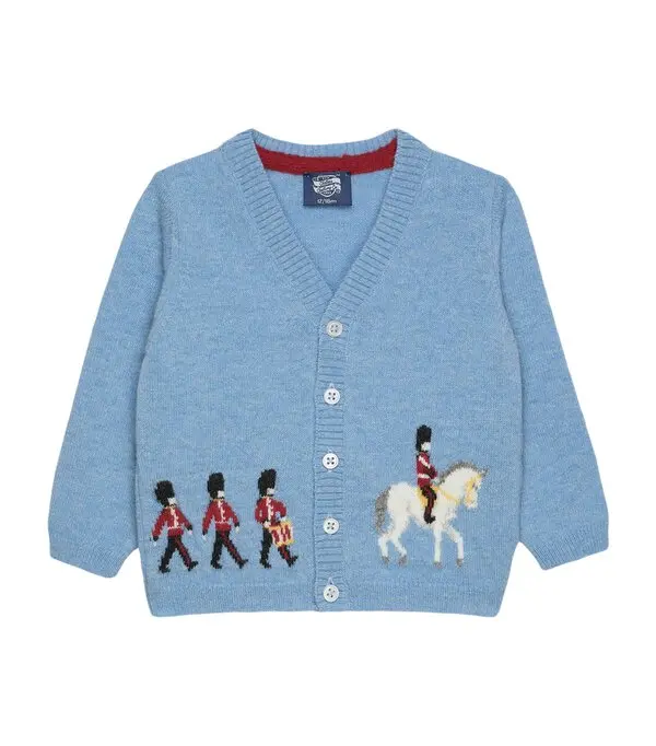Trotters Wool-blend Guardsman On Horse Cardigan