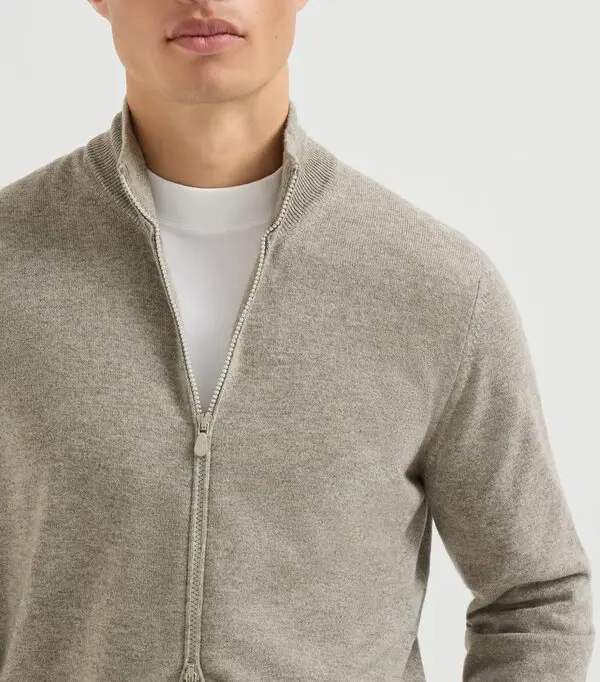Brunello Cucinelli Cashmere Zip-up Cardigan