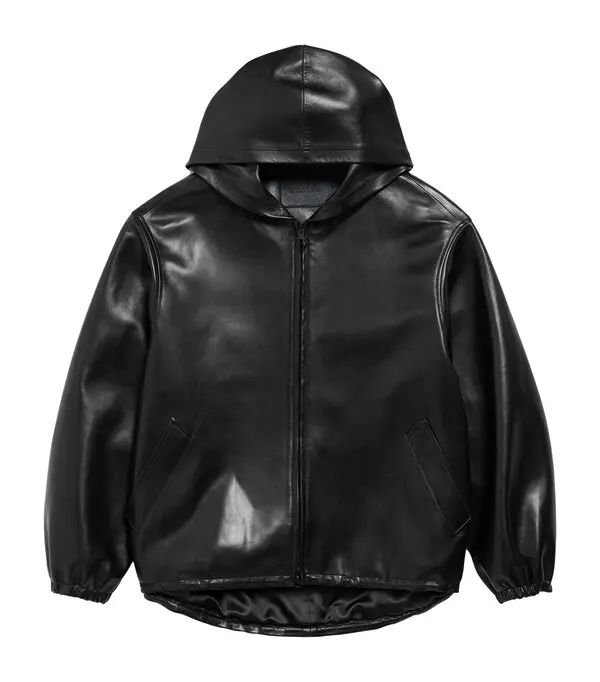 Balenciaga Lambskin Hoodie - Black