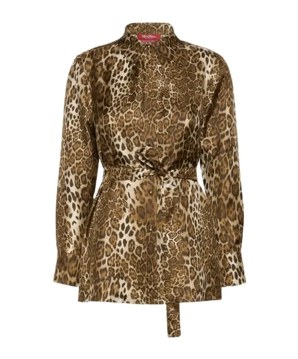 Max Mara Printed Silk Twill Shirt