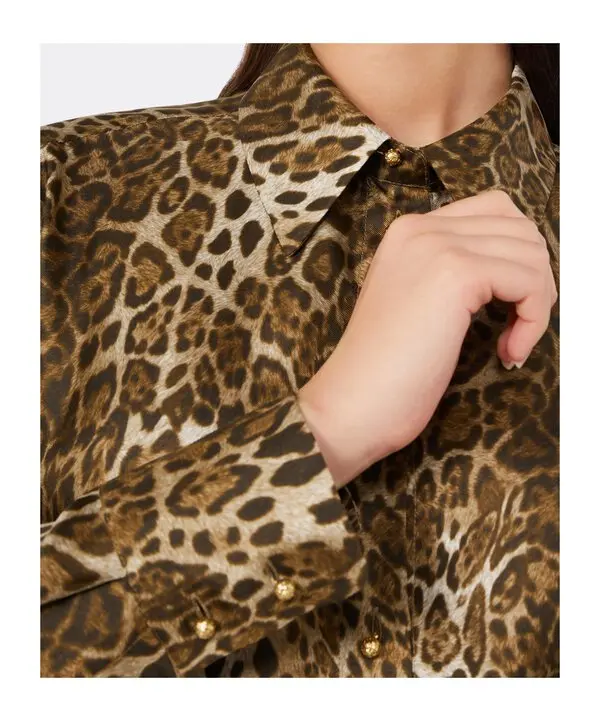 Max Mara Printed Silk Twill Shirt