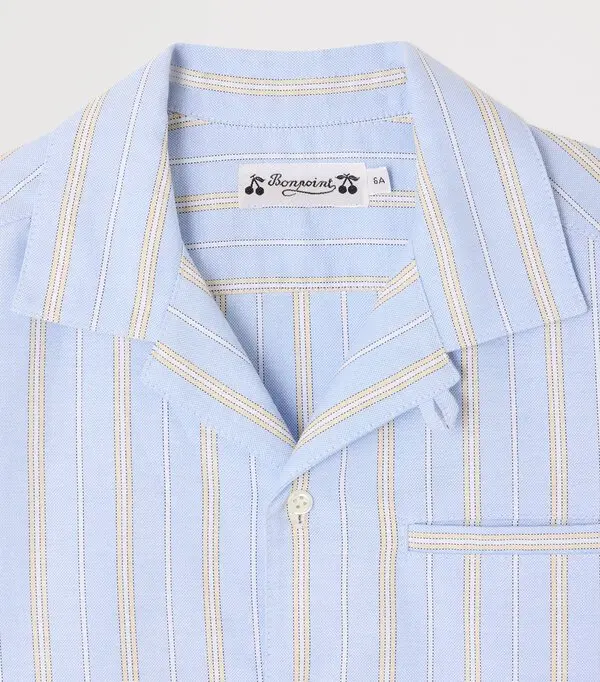 Bonpoint Cotton Stripe Long-sleeve Shirt