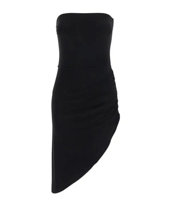 Norma Kamali Strapless Dress With Slit - Black
