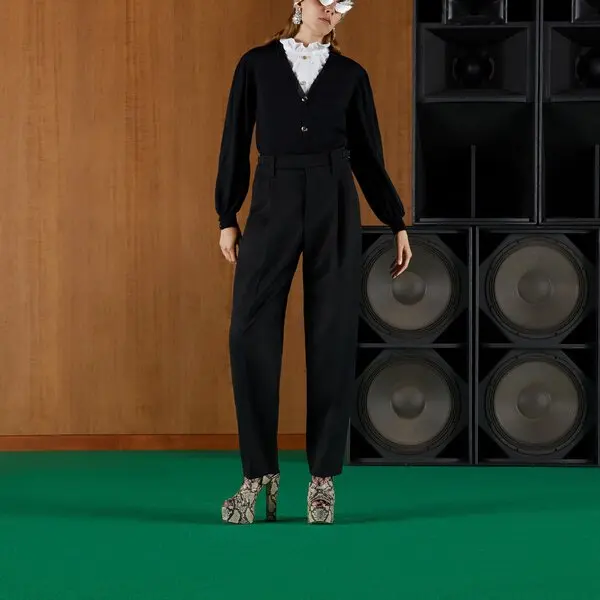 Gucci Wool Trousers With Self-tie Belt