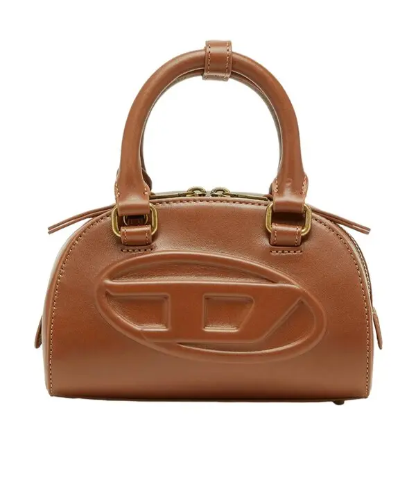 DIESEL® 1dr Dome Embossed Oval Logo Crossbody Bag
