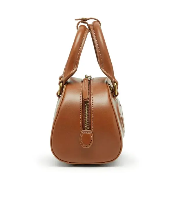 DIESEL® 1dr Dome Embossed Oval Logo Crossbody Bag