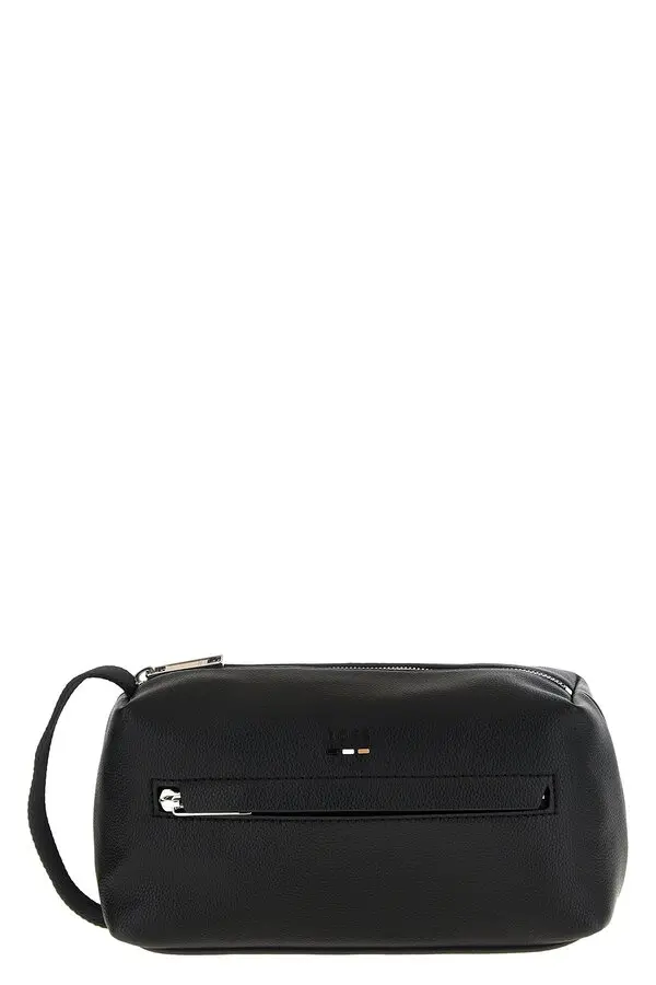 Hugo Boss Logo Debossed Zipped Washbag