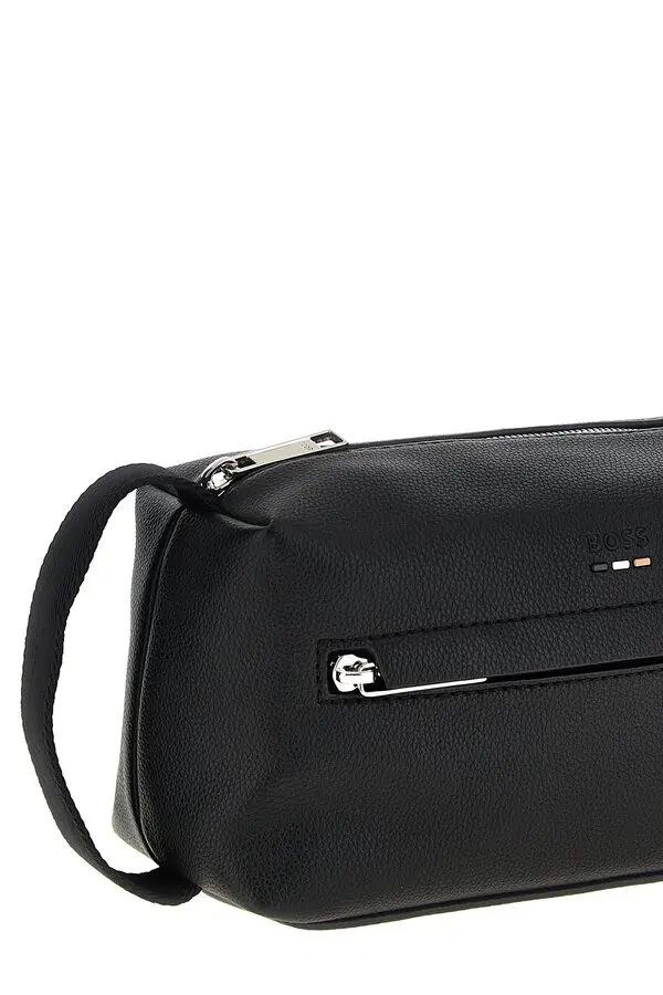 Hugo Boss Logo Debossed Zipped Washbag