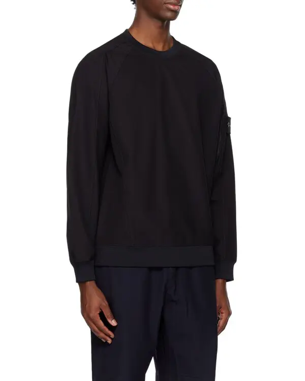 Stone Island Compass-motif Long-sleeved Sweatshirt