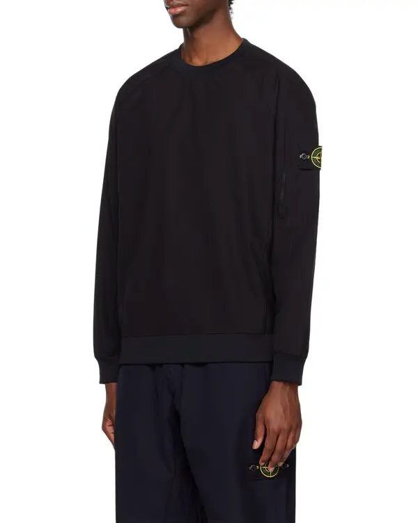 Stone Island Compass-motif Long-sleeved Sweatshirt