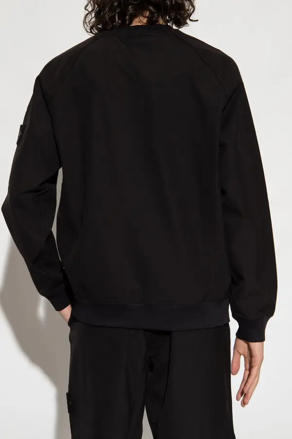 Stone Island Compass-motif Long-sleeved Sweatshirt