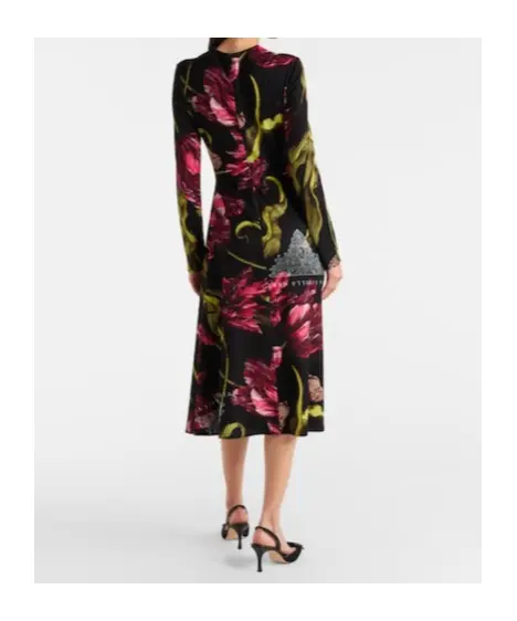 Erdem Floral Jersey Midi Dress