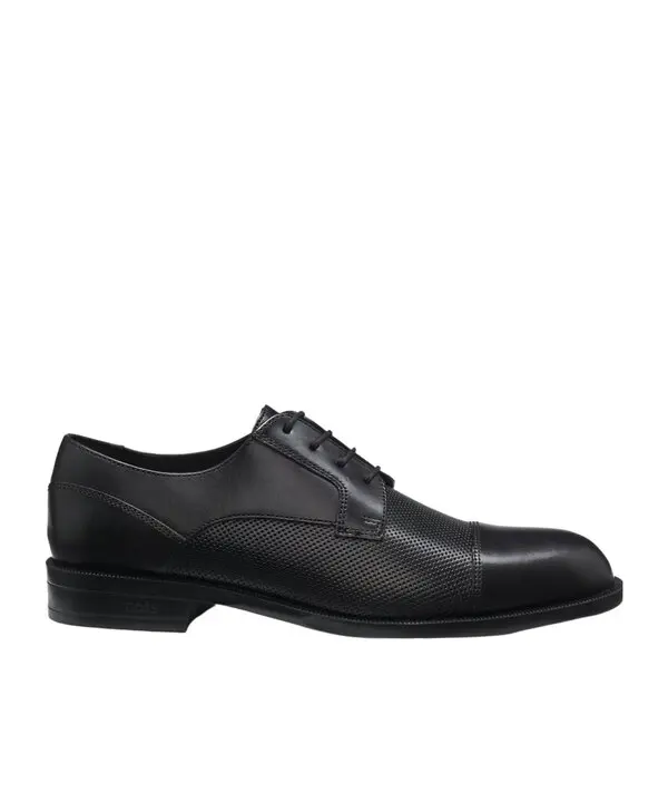 Hugo Boss Cap-toe Derby Shoes In Leather