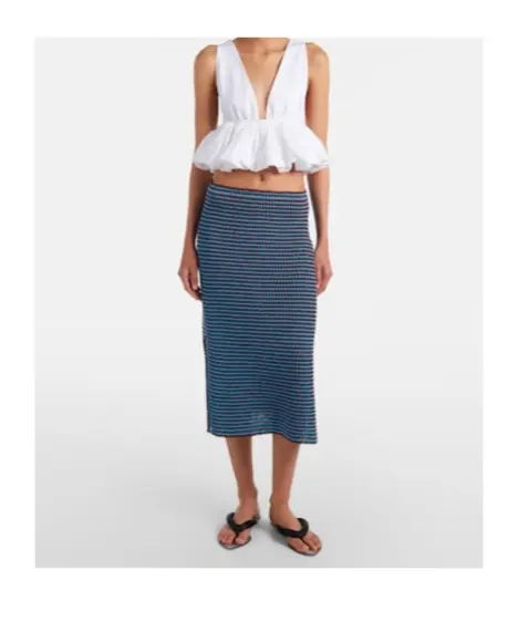 Alaïa Crochet Cotton Pencil Skirt