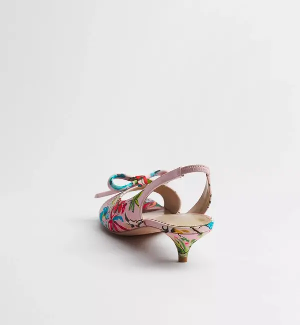 Dior Dioriviera Bow Heeled Slingback Sandal