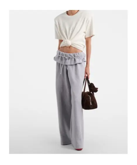 Magda Butrym Ruffled Cotton-blend Sweatpants