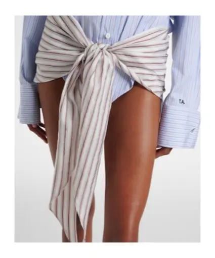 Attico Striped Cotton Shirt Dress