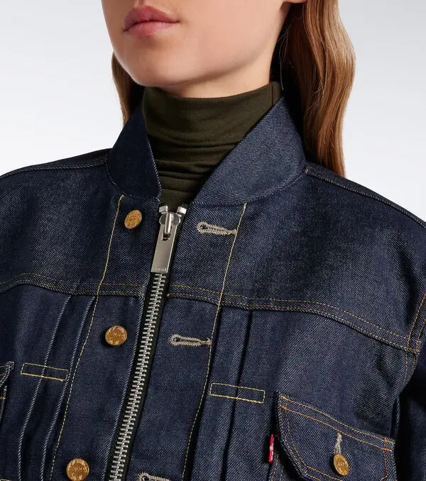 Sacai Denim Bomber Jacket - Blue