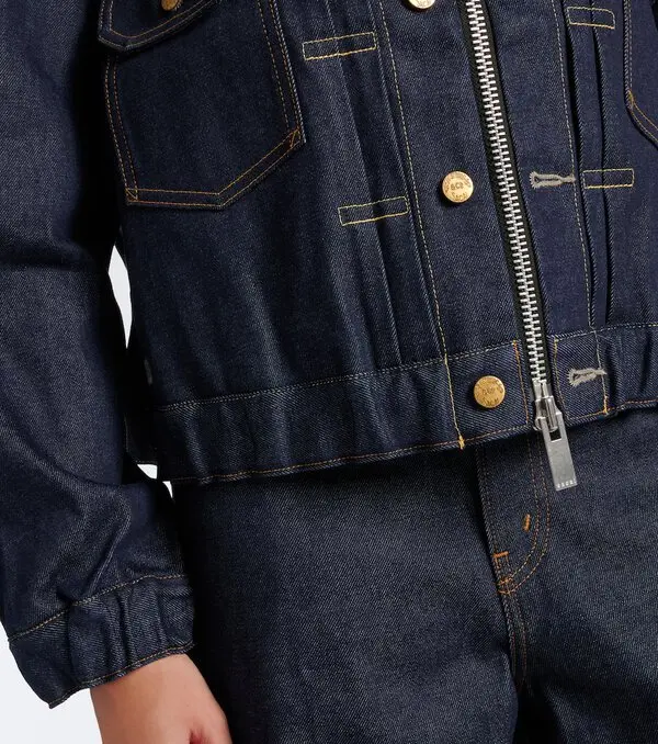 Sacai Denim Bomber Jacket - Blue