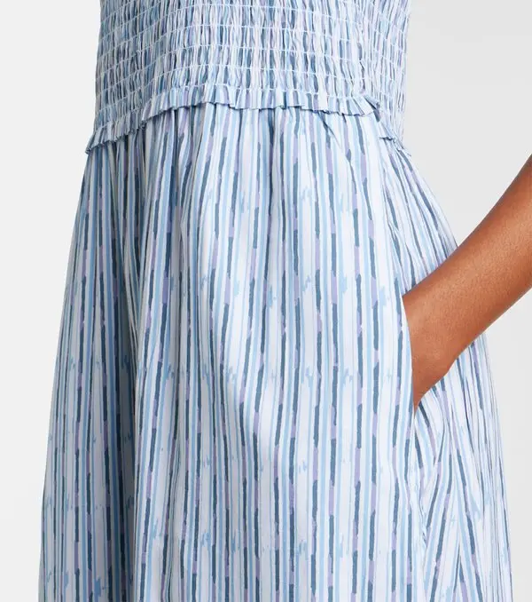 Velvet By Graham & Spencer Senara Striped Cotton-blend Maxi Dress