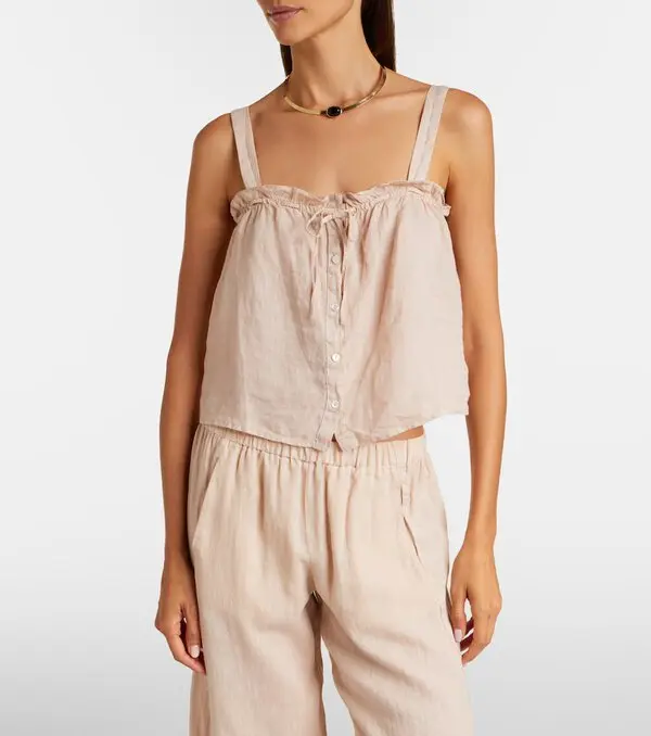Velvet By Graham & Spencer Izzie Linen Top
