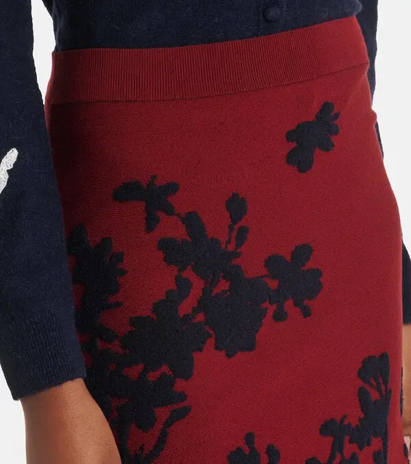 Erdem Jacquard Midi Skirt