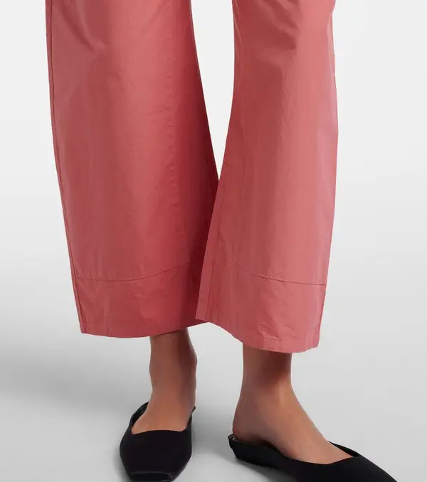 LESET Kyoto Cropped Cotton Wide-leg Pants
