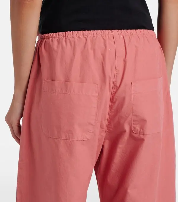 LESET Kyoto Cropped Cotton Wide-leg Pants