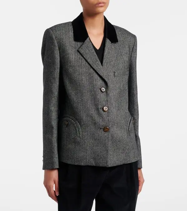 BLAZÉ MILANO Shelley Wool-blend Tweed Blazer