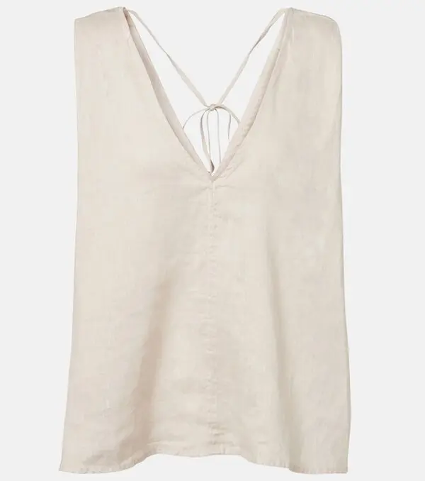 Velvet By Graham & Spencer Linen Top - Beige