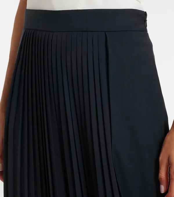Max Mara Pleated Virgin Wool Wide-leg Trousers