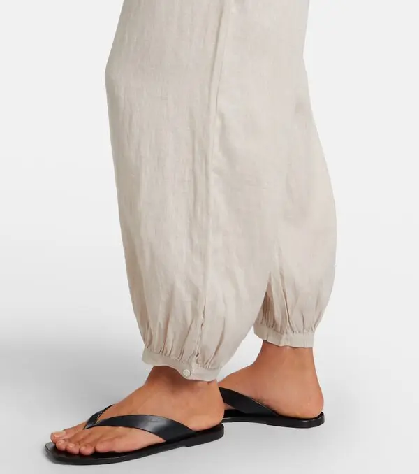 Velvet By Graham & Spencer Linen Balloon Pants - White