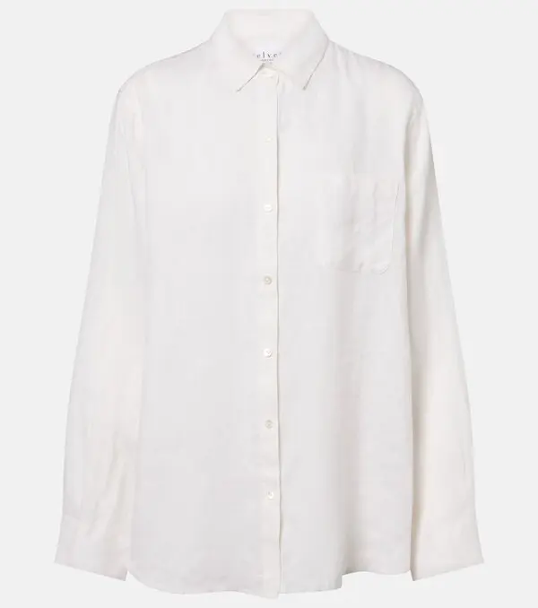Velvet By Graham & Spencer Mulholland Linen Shirt - White