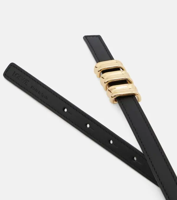 Loewe Coil Leather Belt - Black