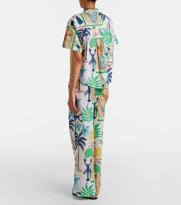 Velvet By Graham & Spencer Trixie Cotton Poplin Wide-leg Pants