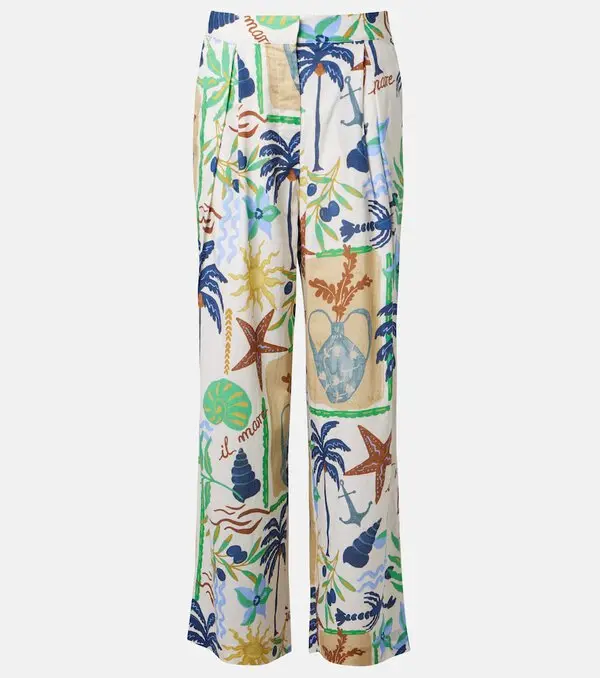 Velvet By Graham & Spencer Cotton Poplin Pants - Multicoloured