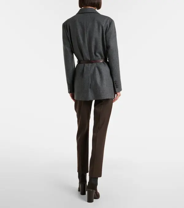 Brunello Cucinelli Monili Wool Slim Pants